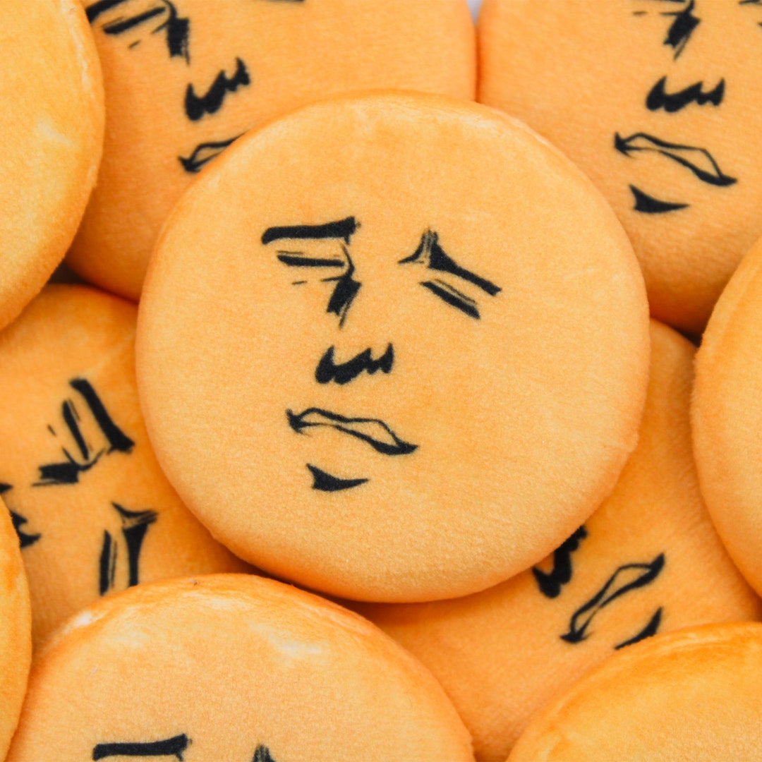 Meme Face Minky Button Fidget Toy Badge Soft Squishy Safety Pin 2.25 ...