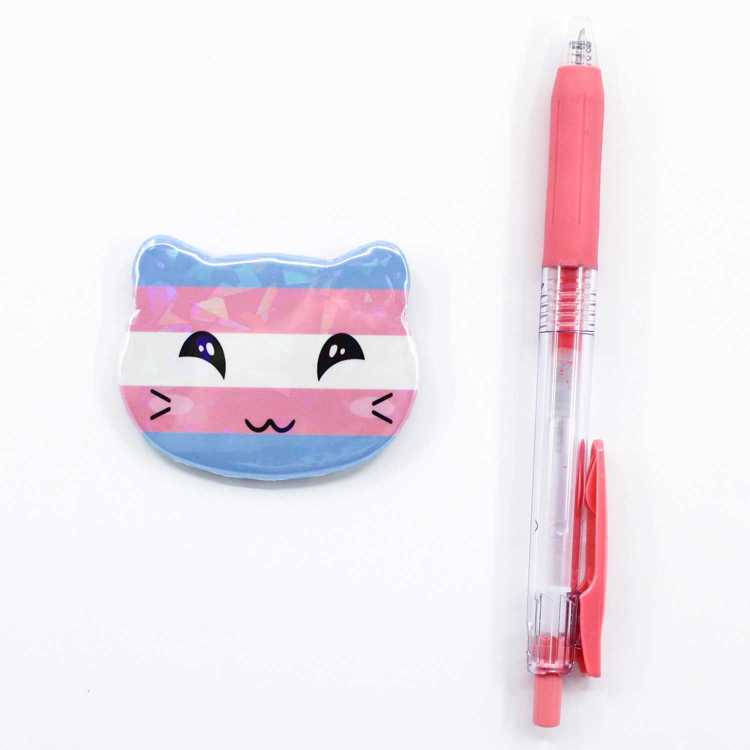 Transgender Pride Button Cat Flag Badge Kitty Trans Pinback - Etsy