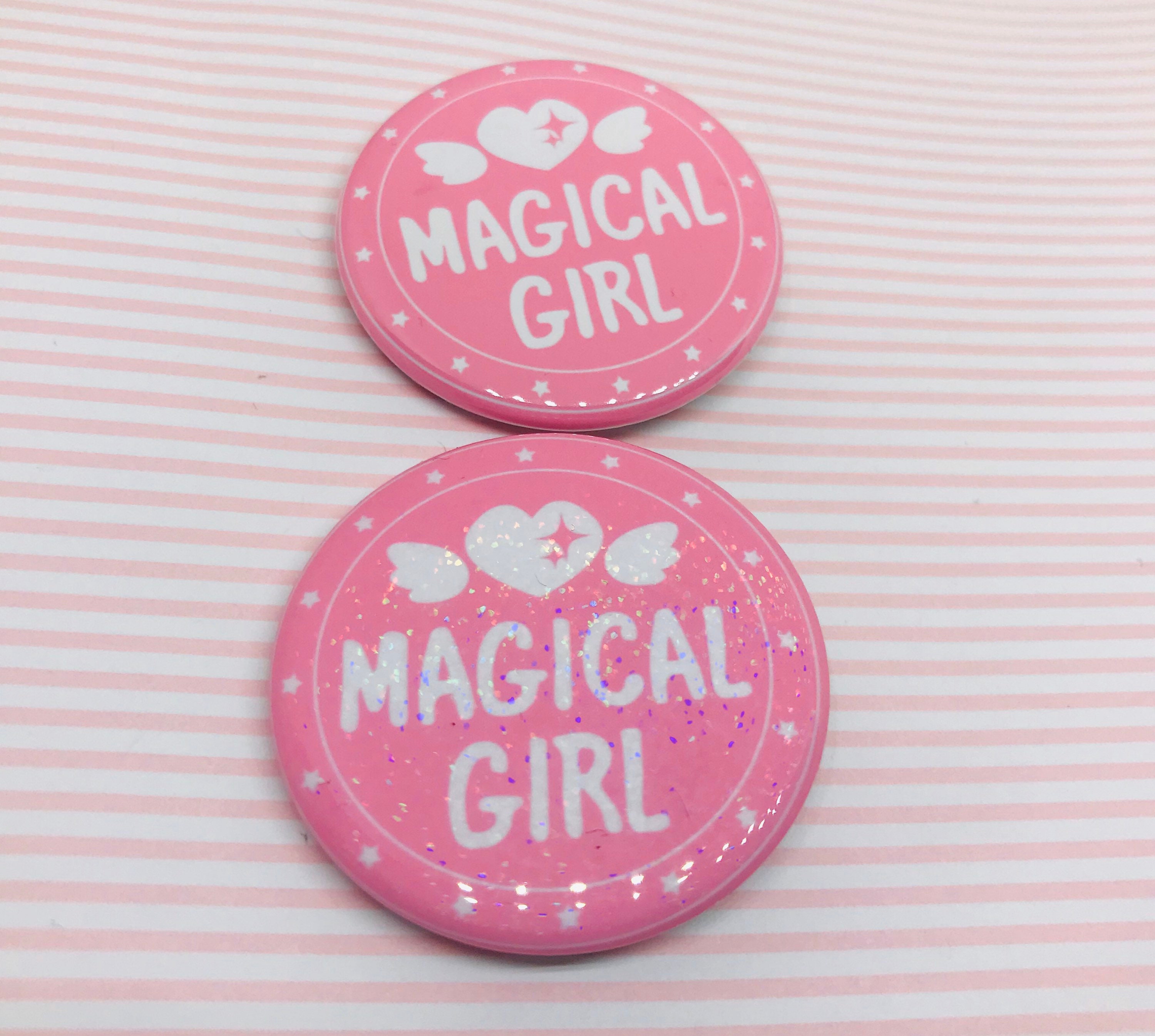 Magical Girl Button Anime Manga Mahou Shoujo Badge - Etsy