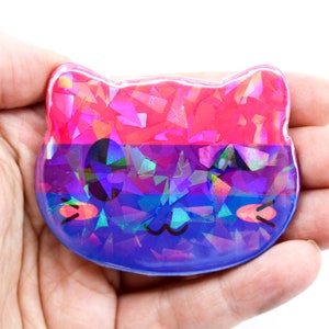 Bisexual Pride Cat Kitty Bi Homosexual Flag Pinback Button | 2.25x1.5 ...