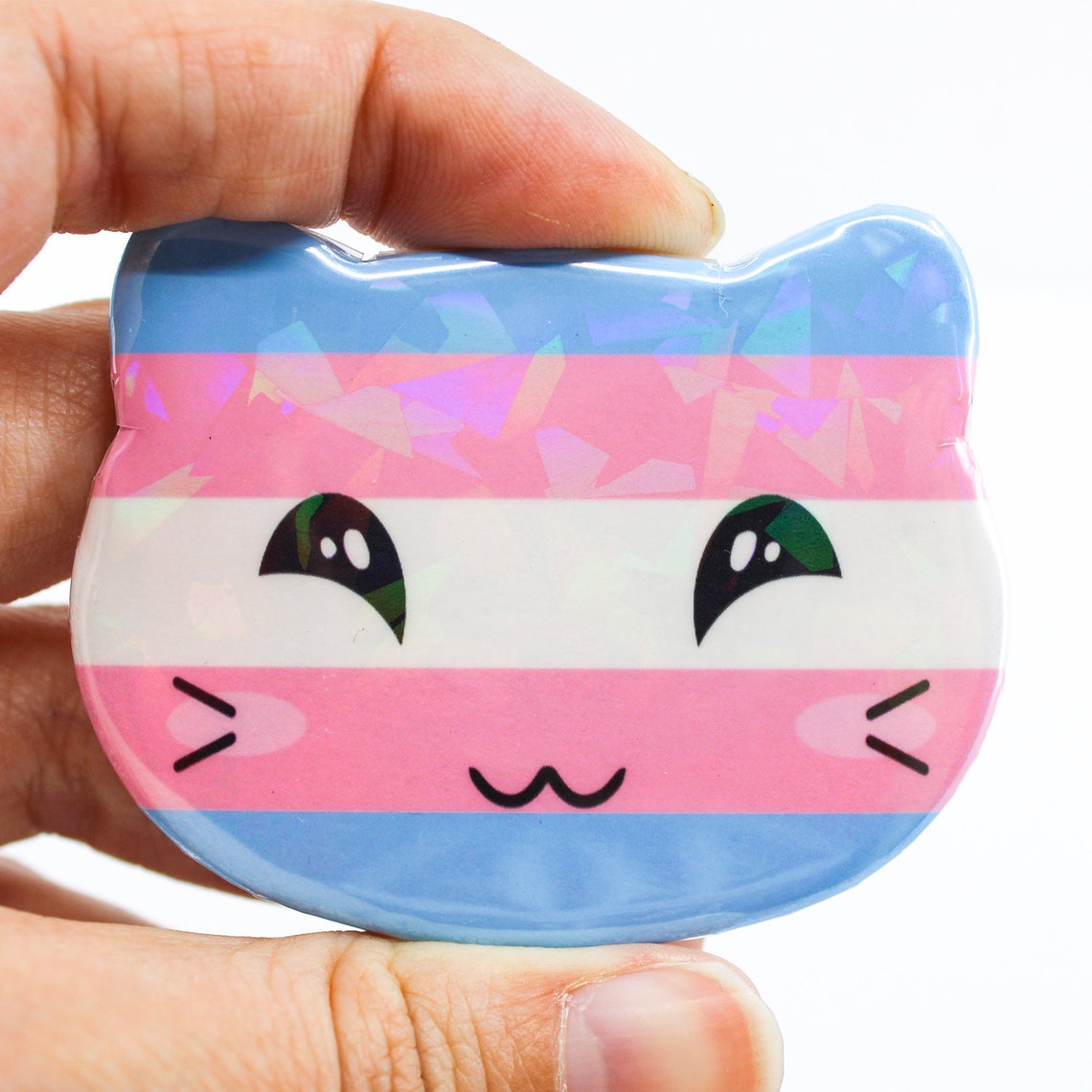 Transgender Pride Button Cat Flag Badge Kitty Trans Pinback - Etsy