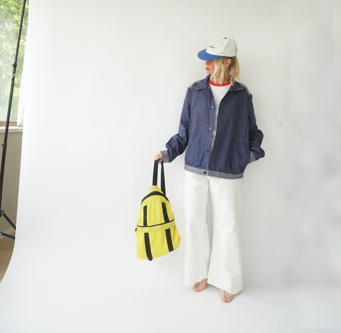 Vintage Two Tone Denim German Workwear Chore Jacket | Herringbone ...