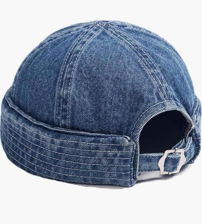 Denim Sailor Brimless Docker Cap Vintage | Dockercap Wearing Cap ...