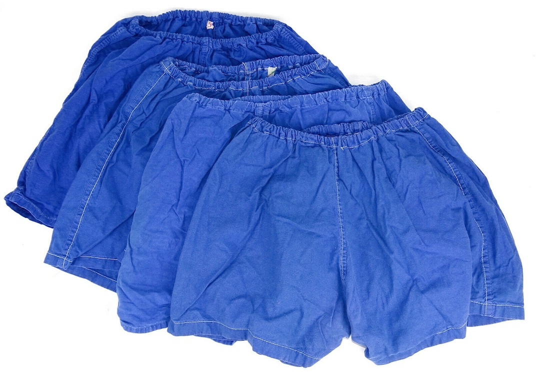 Vintage 26-32 Indigo Leisure Cotton Shorts | Waist Elastic Shorts | S-M ...