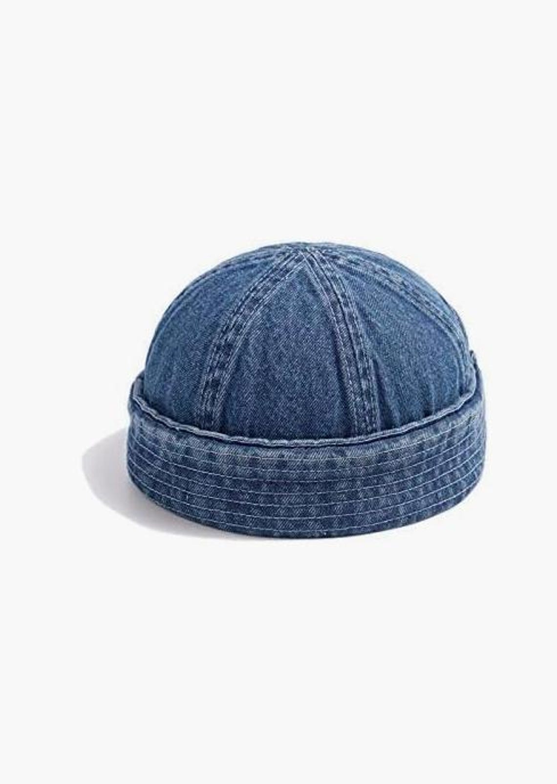 Denim Sailor Brimless Docker Cap Vintage | Dockercap Wearing Cap ...