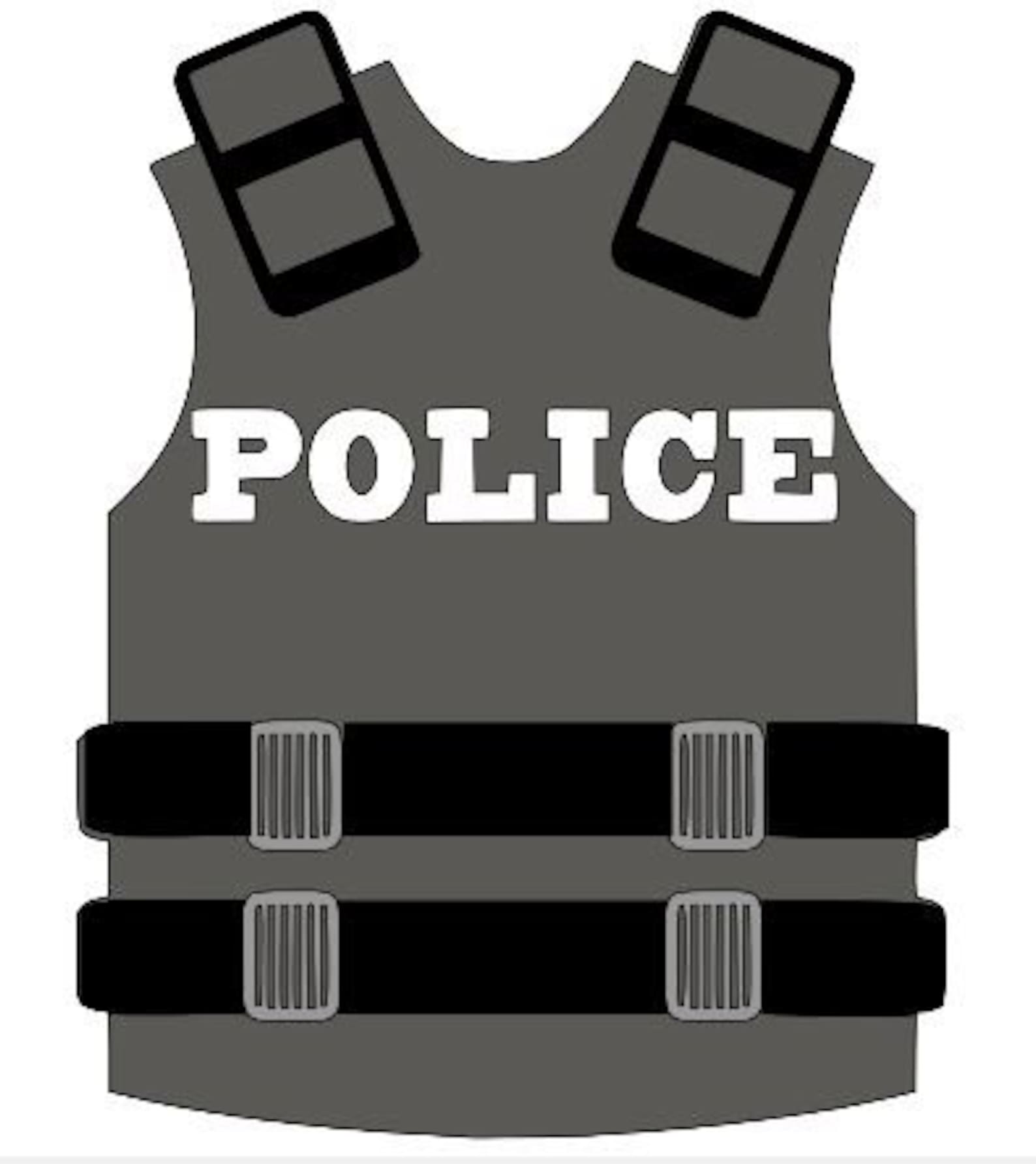 Police Body Armor, Bullet Proof Vest HTV Iron-on/heat Press SVG Cutable ...