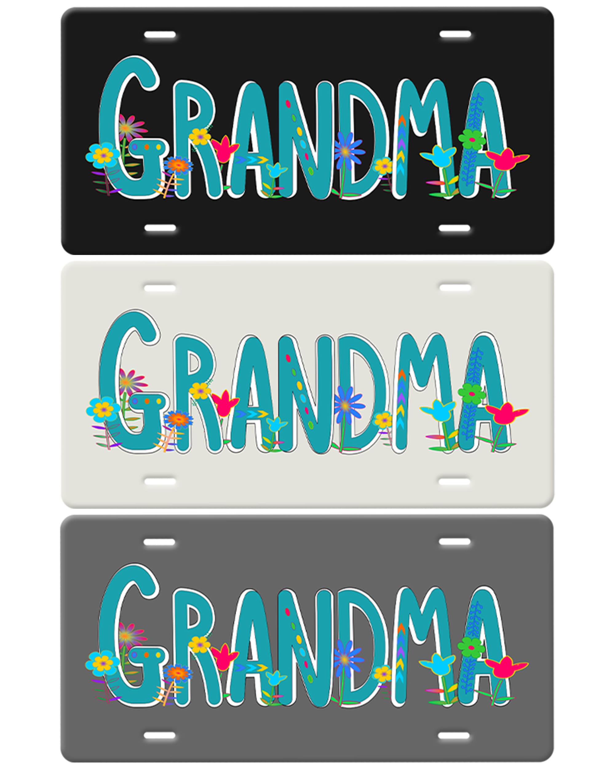 Grandma License Plate Grandmother Teal Blue Quote and | Etsy