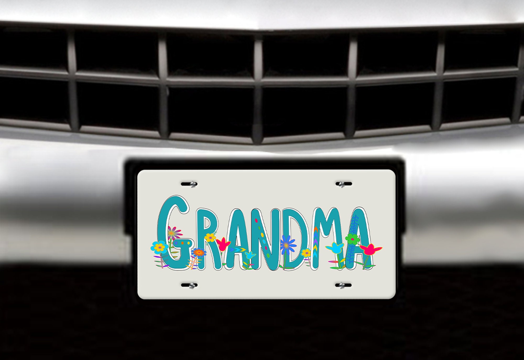 Grandma License Plate grandmother Teal Blue Quote and - Etsy