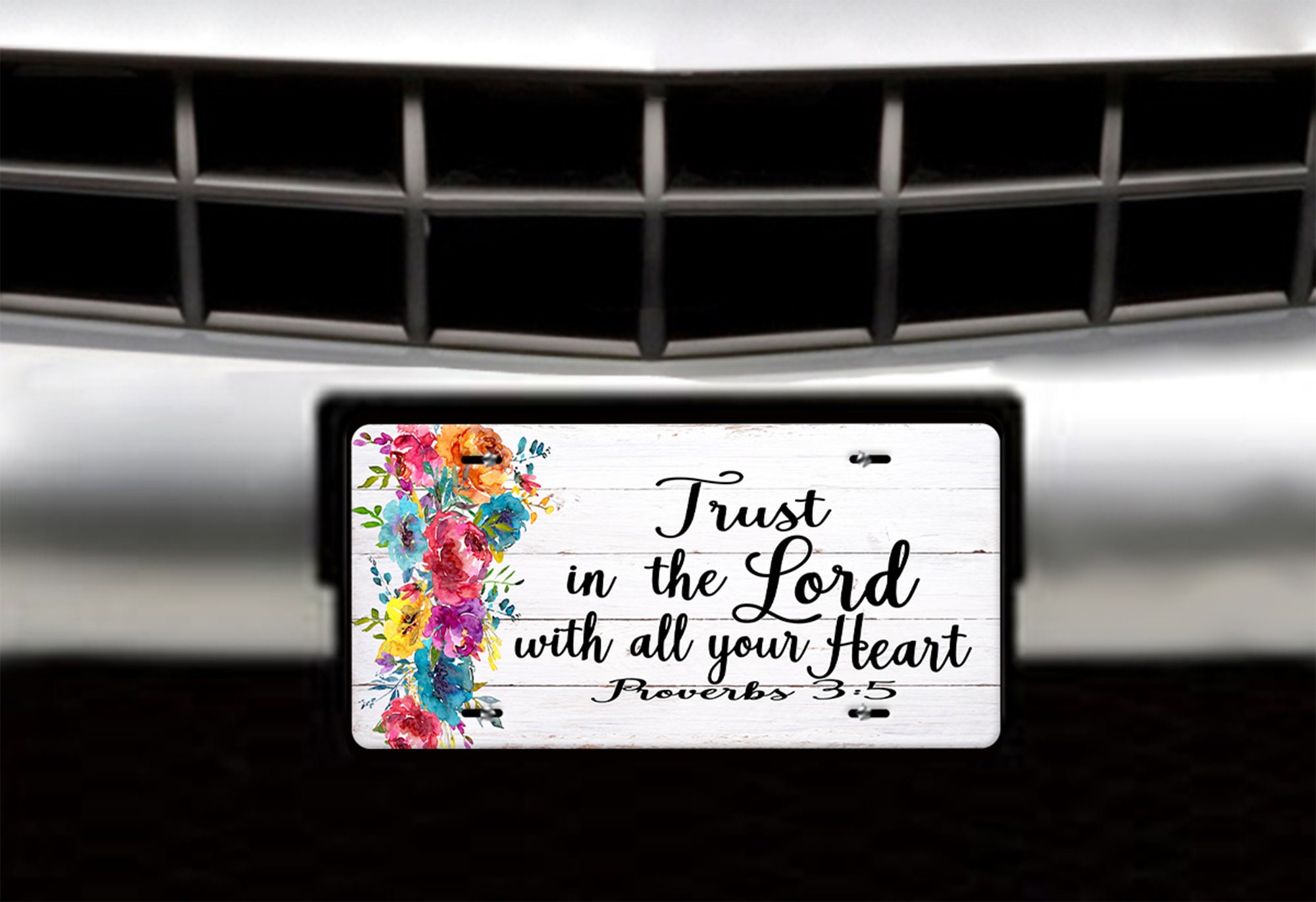 Proverbs 3:5-trust in the Lord Christian License Plate-black - Etsy UK