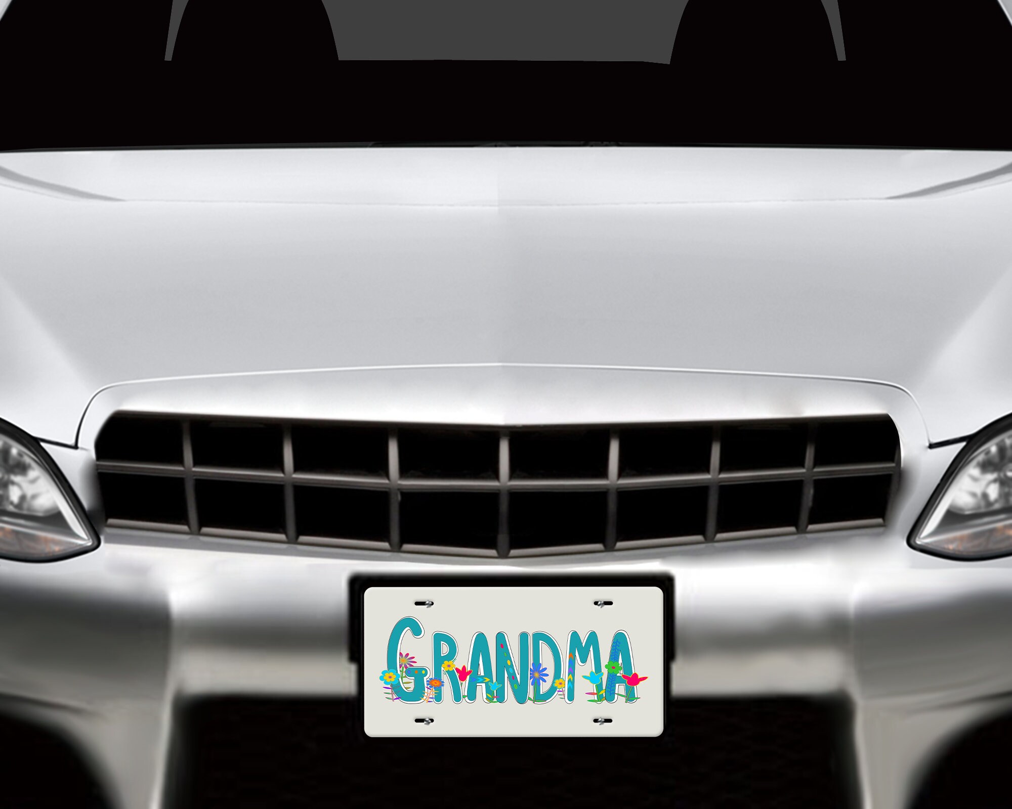 Grandma License Plate grandmother Teal Blue Quote and - Etsy