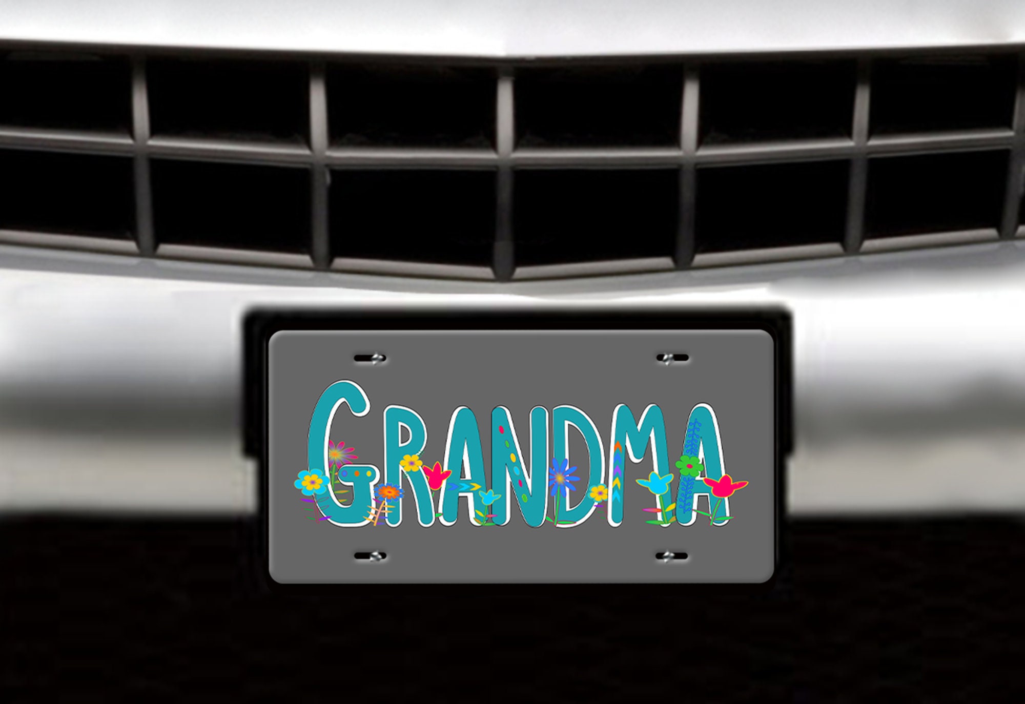 Grandma License Plate grandmother Teal Blue Quote and - Etsy