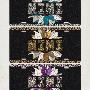 Mimi(grandmother Name) License Plate-teal Blue Leopard Print and Cream ...