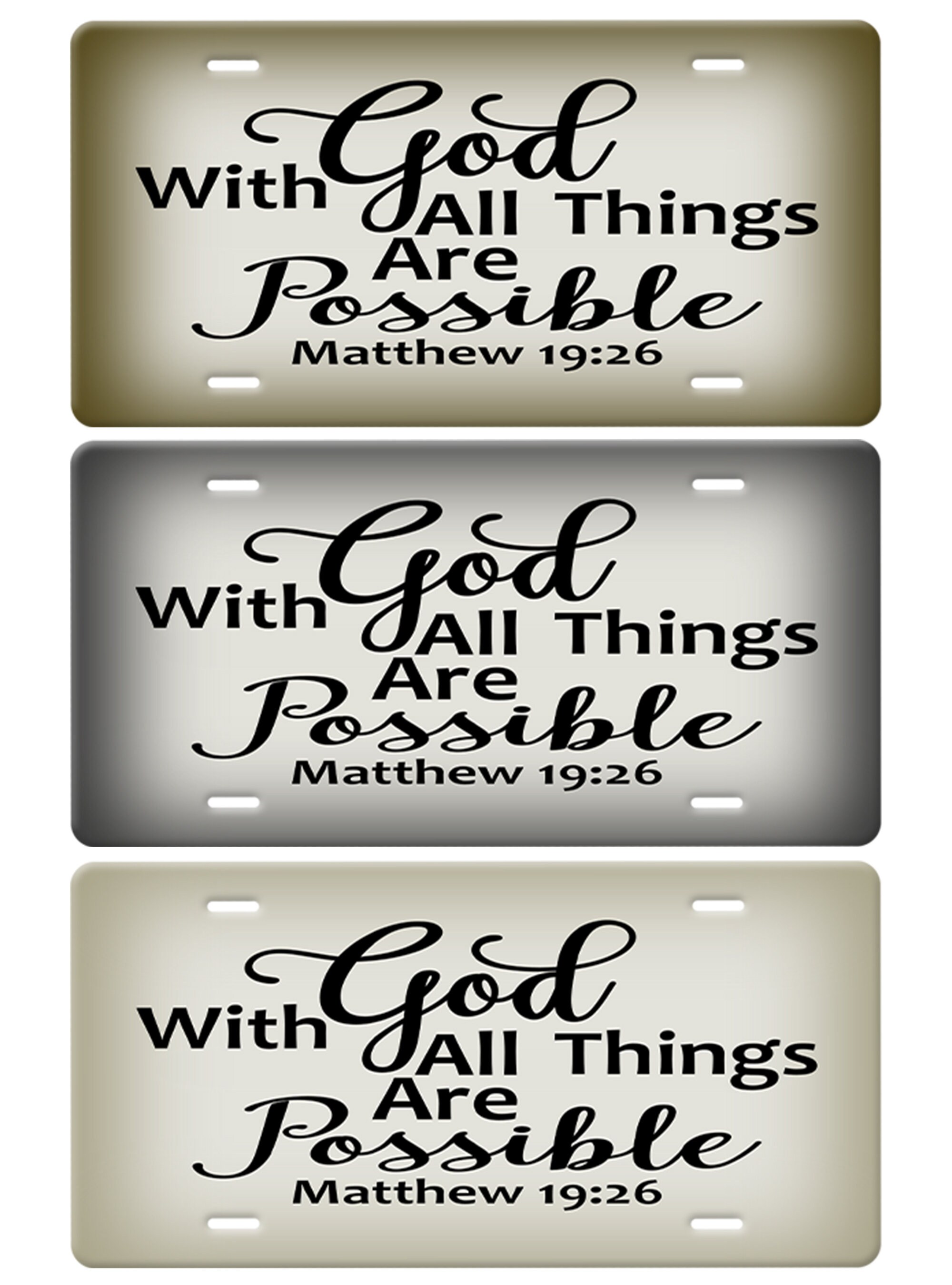 Matthew 19:26 With God All Things Are Possible-christian | Etsy