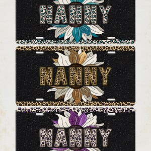 Mimi(grandmother Name) License Plate-teal Blue Leopard Print and Cream ...