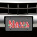 Nana License Plate (grandmother)-coral Quote and Whimsical Flowers Car ...