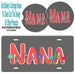 Nana License Plate (grandmother)-coral Quote and Whimsical Flowers Car ...