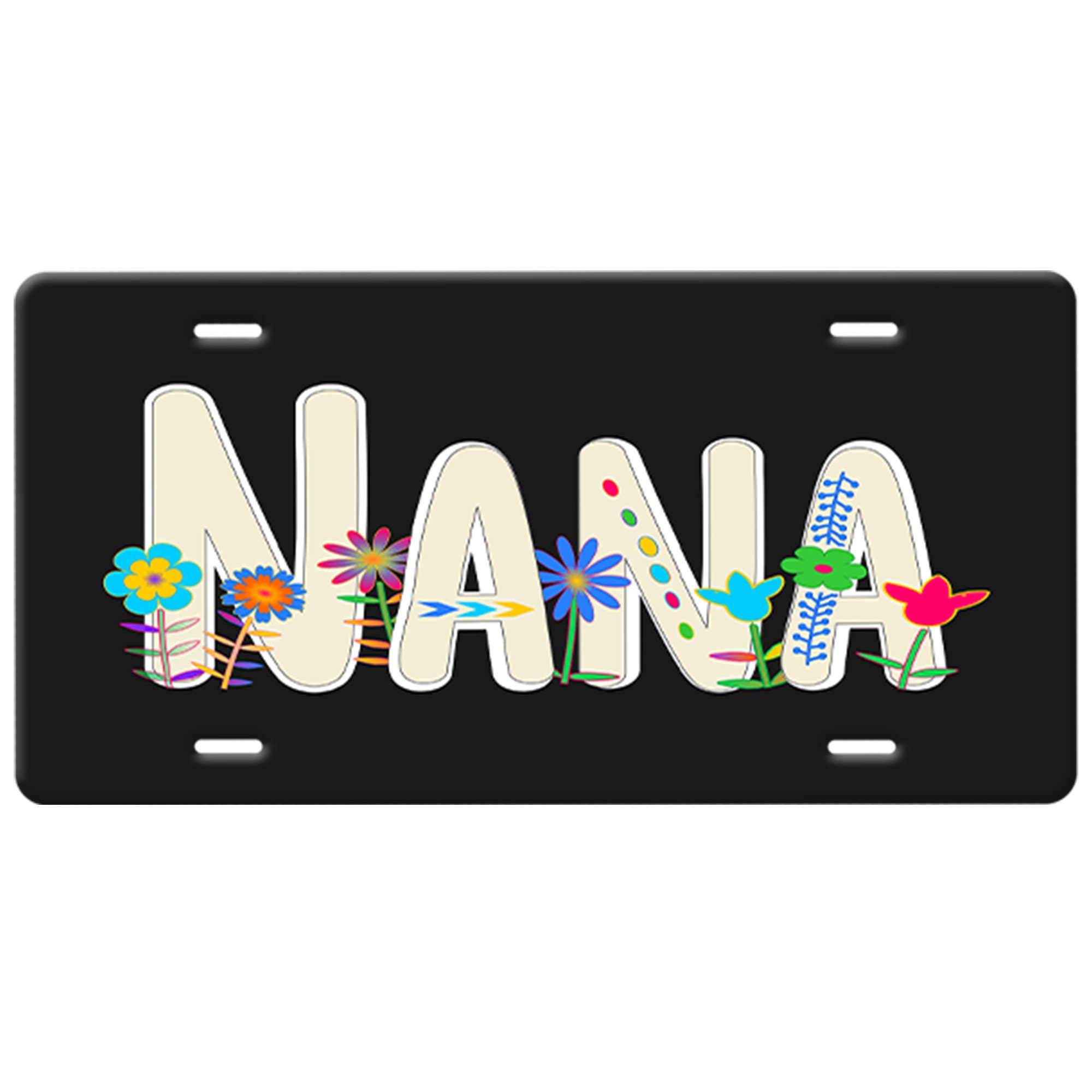 Nana License Plate GrandmotherCream Quote and Whimsical | Etsy
