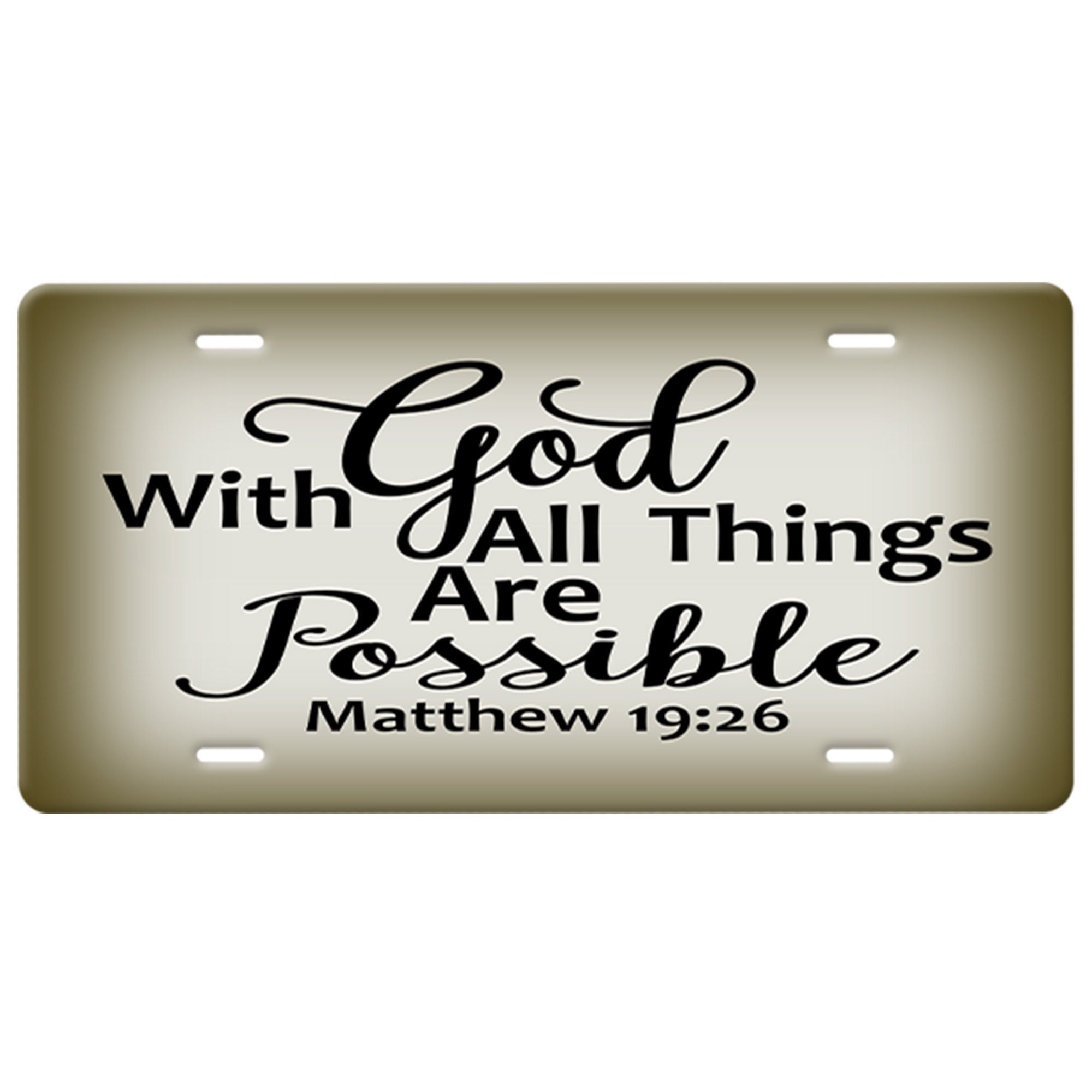 Matthew 19:26 With God All Things Are Possible-christian | Etsy