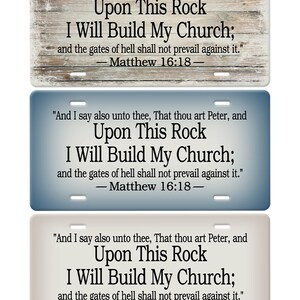 Matthew 16:18-upon This Rock I Will Build My Church-christian License ...