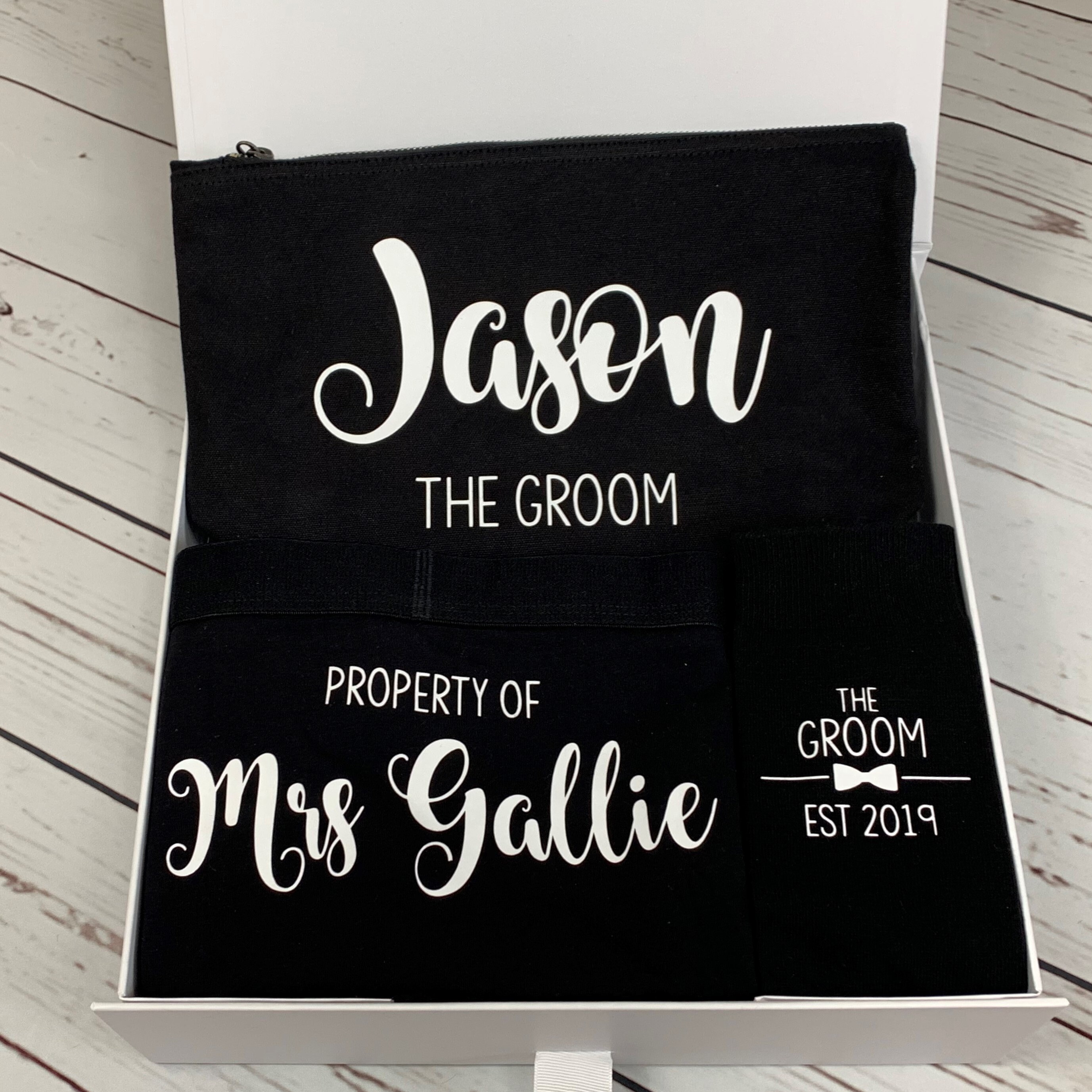 Groom Best Man Usher Gifts Personalised Boxer Shorts Gift Box | Etsy