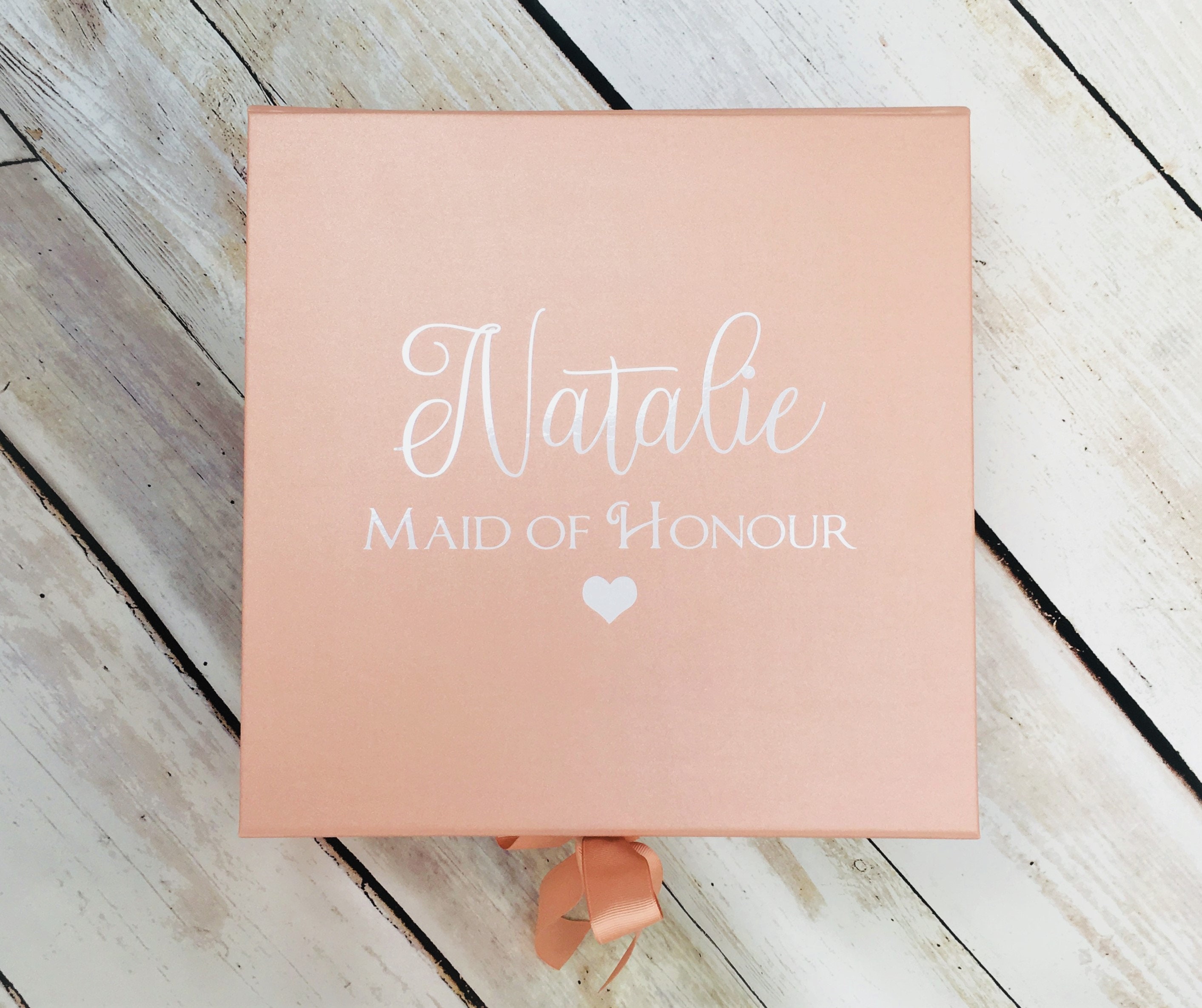 Set of Four Bridesmaid Gift Set Hamper Proposal Box Satin | Etsy