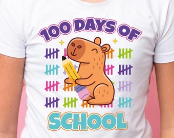 100 Days of School Capybara Design - Etsy