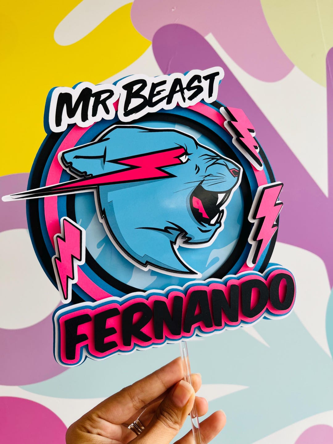 Mr Beast Cake Topper Desigin - Etsy