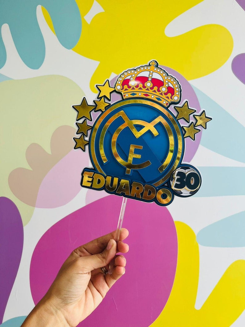 Cake Topper Real Madrid - Etsy