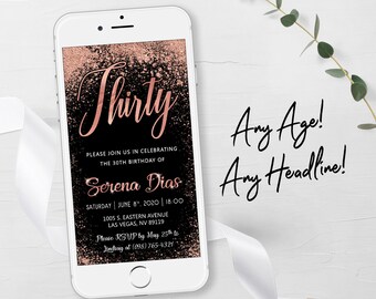 Electronic Birthday Invitation Text Message Invite Digital | Etsy