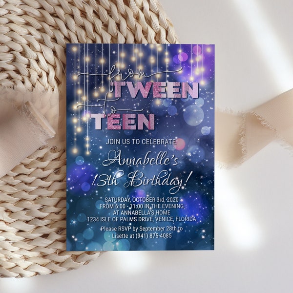 From Tween to Teen Party Invitation - Etsy