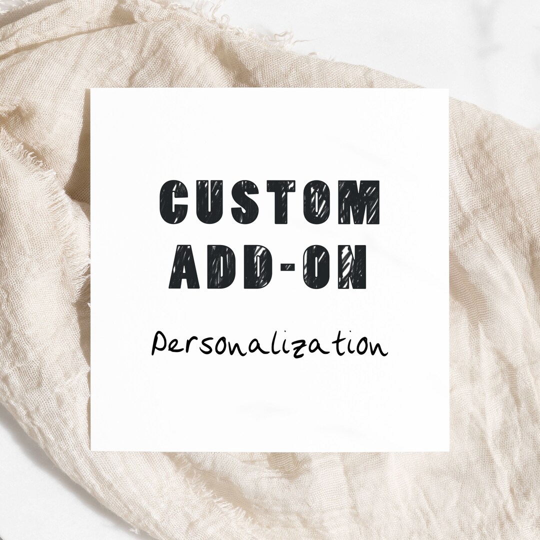 Custom Add-on Personalization, Change the Wording, Font, Colour Add On ...
