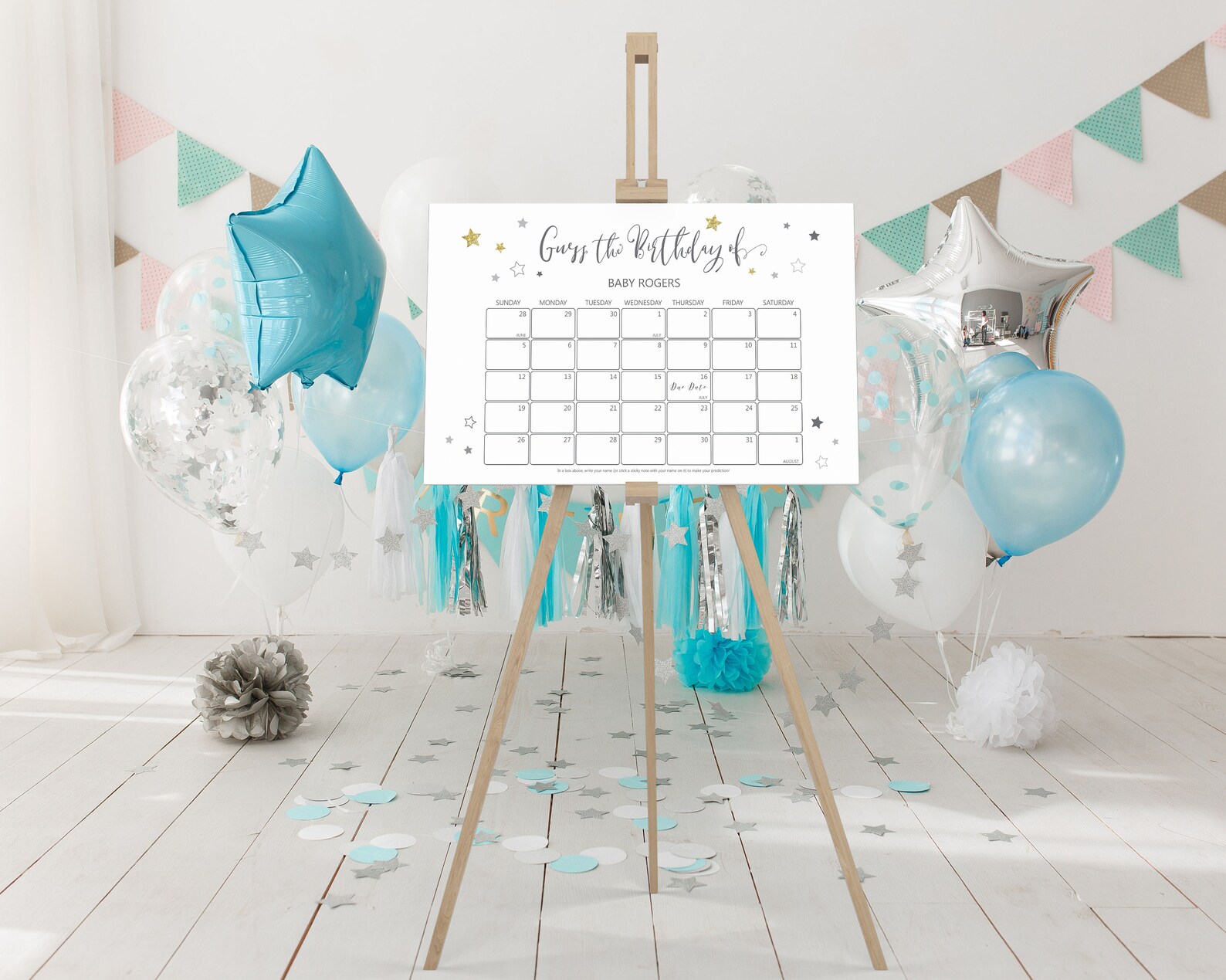 Baby Due Date Calendar Baby Shower Birthday Prediction - Etsy