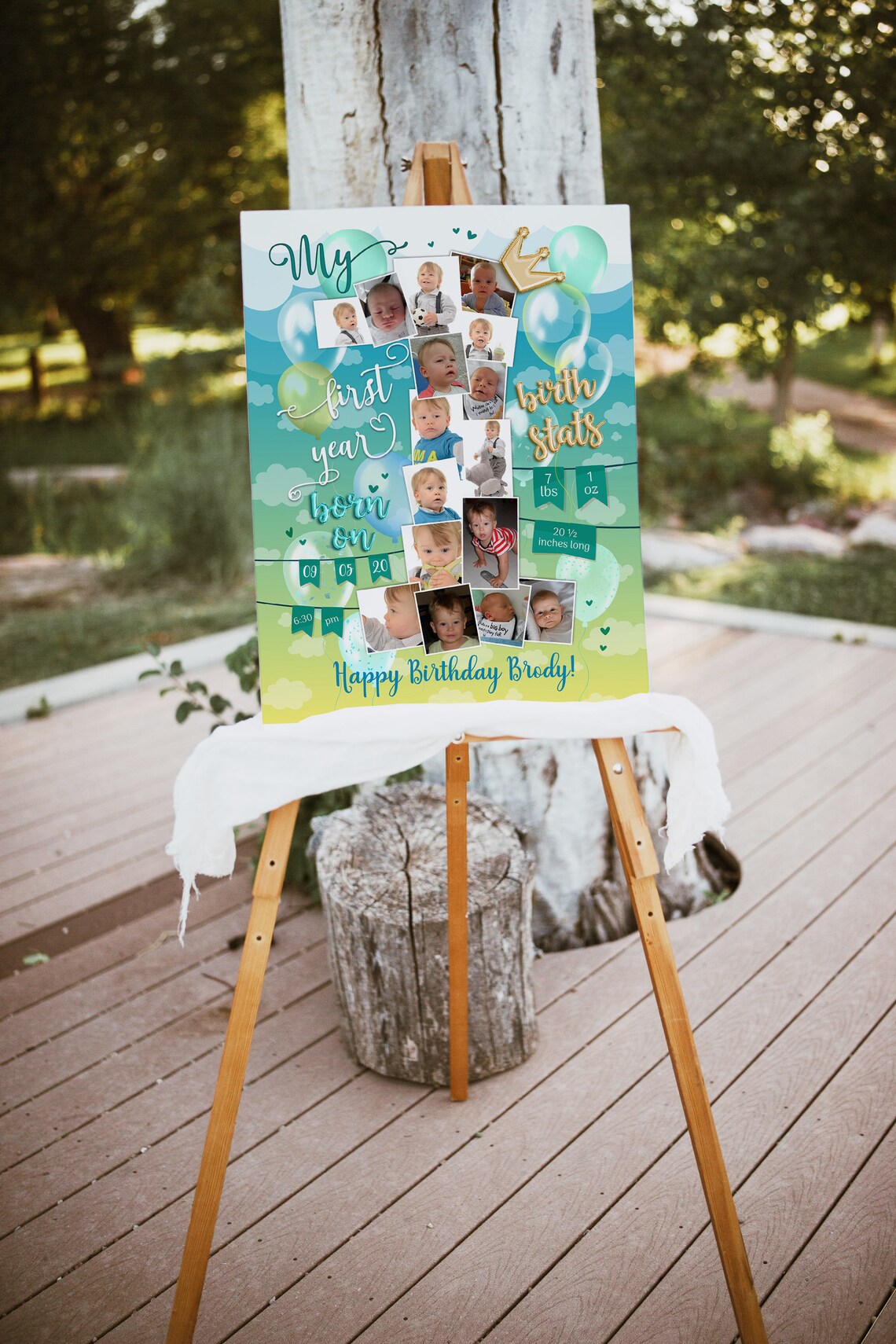 My First Year Photo Poster 1st Birthday Photo Collage Sign | Etsy