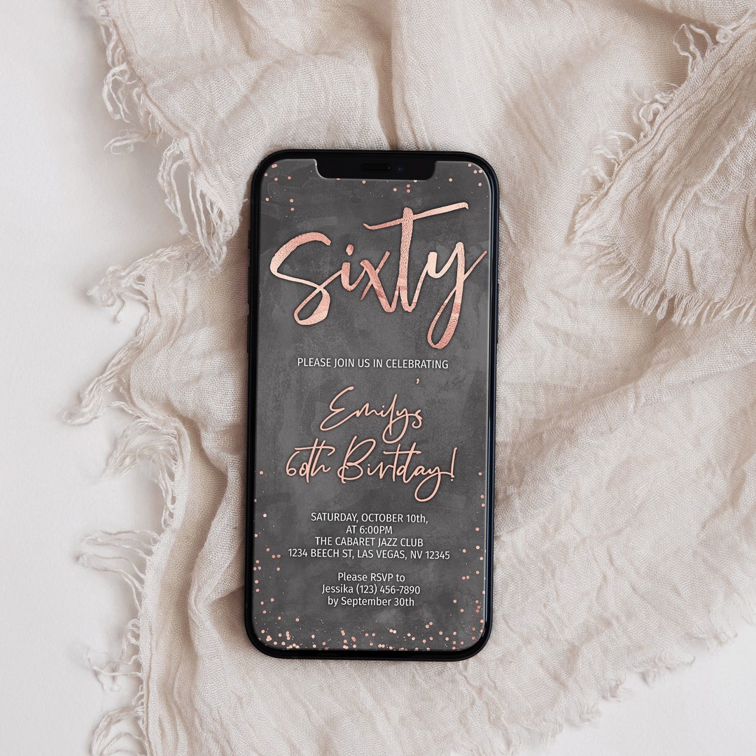 Electronic Birthday Invitation, Text Message Invite, Digital iPhone ...