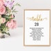 Gold Wedding Seating Chart PDF Template Printable Wedding - Etsy