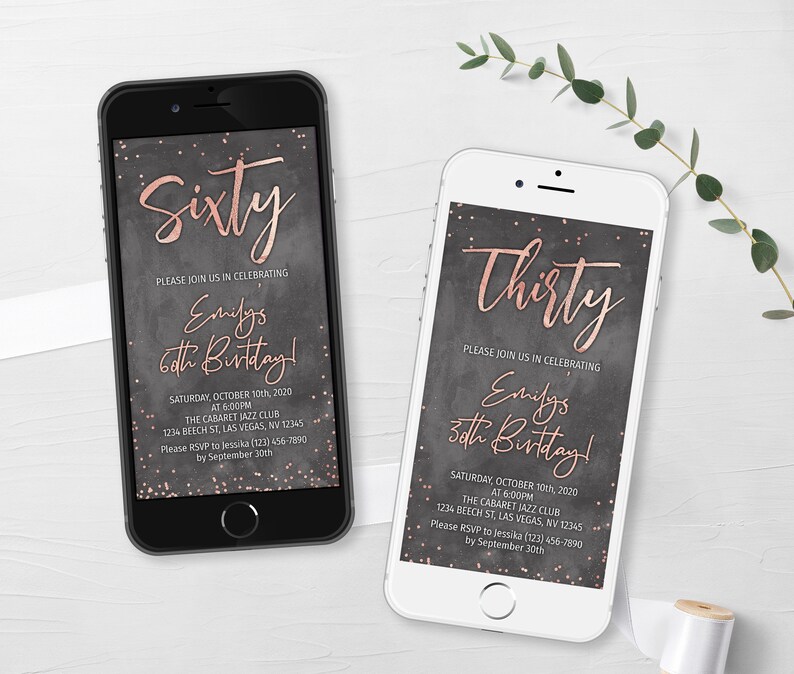 Electronic Birthday Invitation Text Message Invite Digital - Etsy