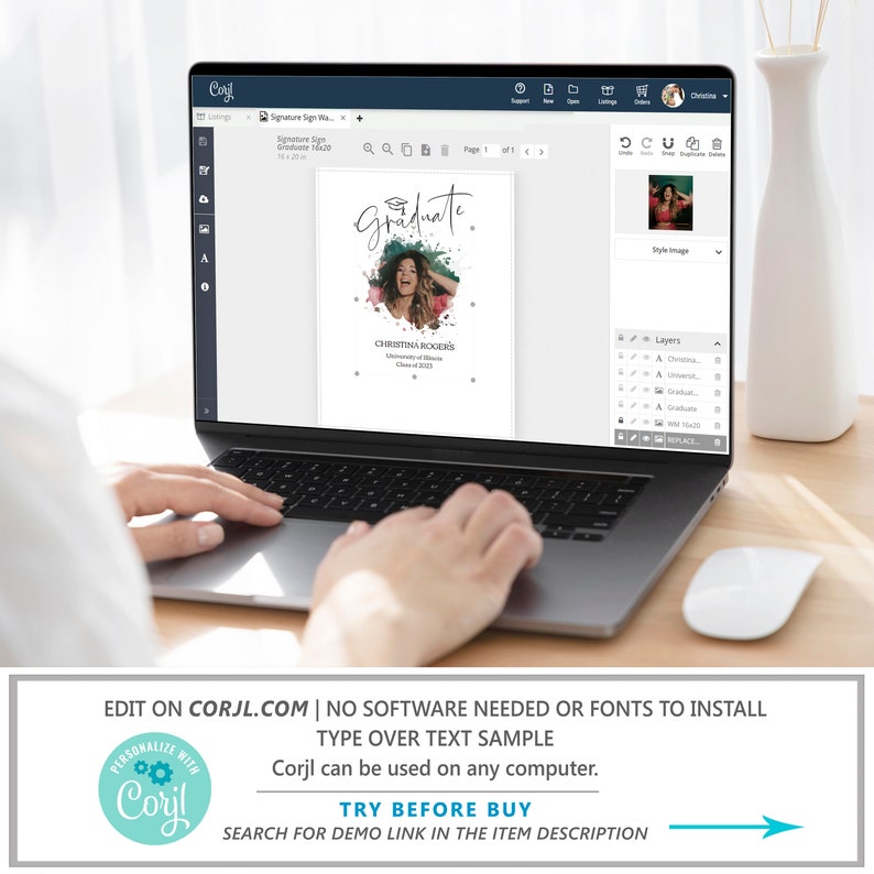 Graduation Signature Board Modern Photo Signature Sign Grad - Etsy