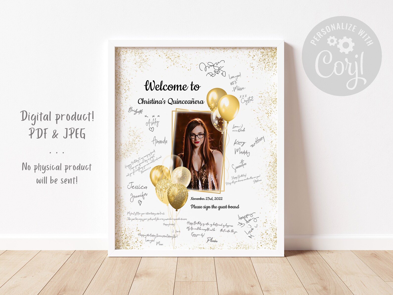 Sweet 16 Sign in Board Signature Board Template Sweet 16 - Etsy