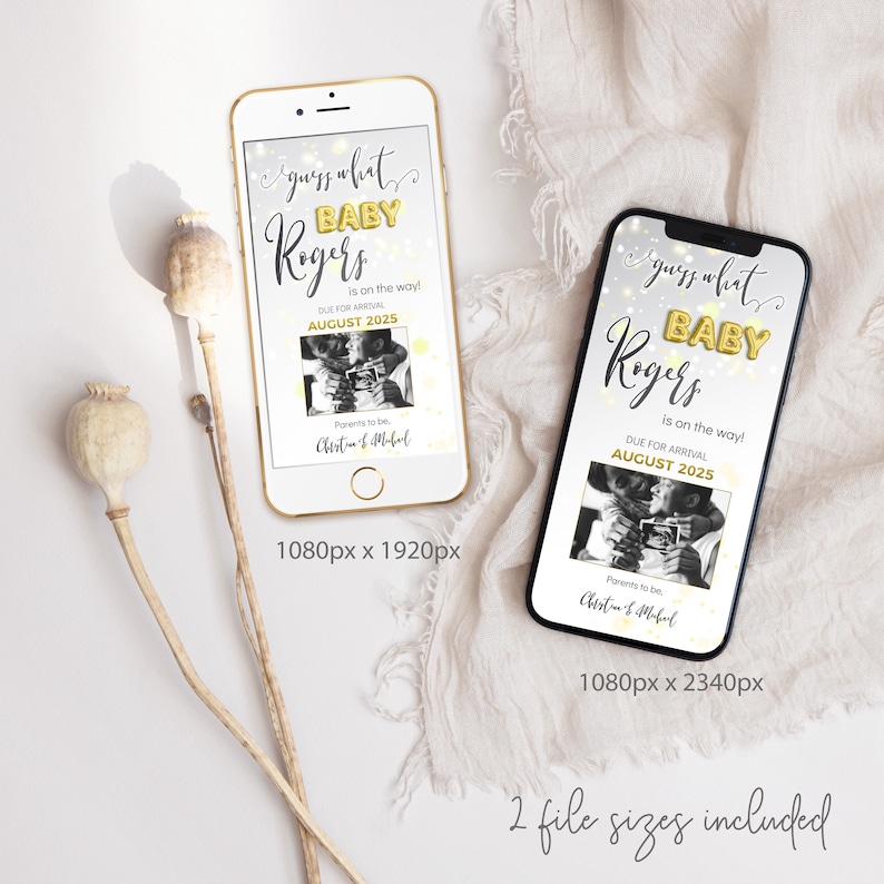 Electronic Editable Pregnancy Announcement, Sms Text Message Were ...
