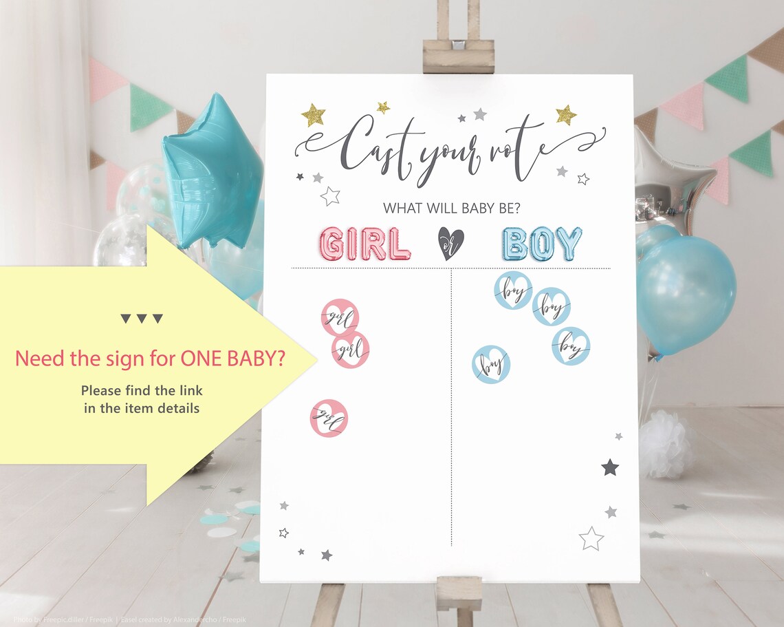Cast your vote twins gender reveal Guess the Gender Girls | Etsy Cast your vote twins gender reveal Guess the Gender Girls | Etsy
