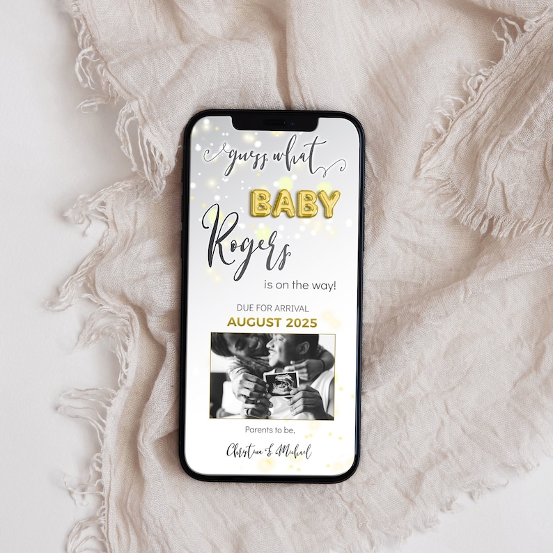 Electronic Editable Pregnancy Announcement, Sms Text Message Were ...