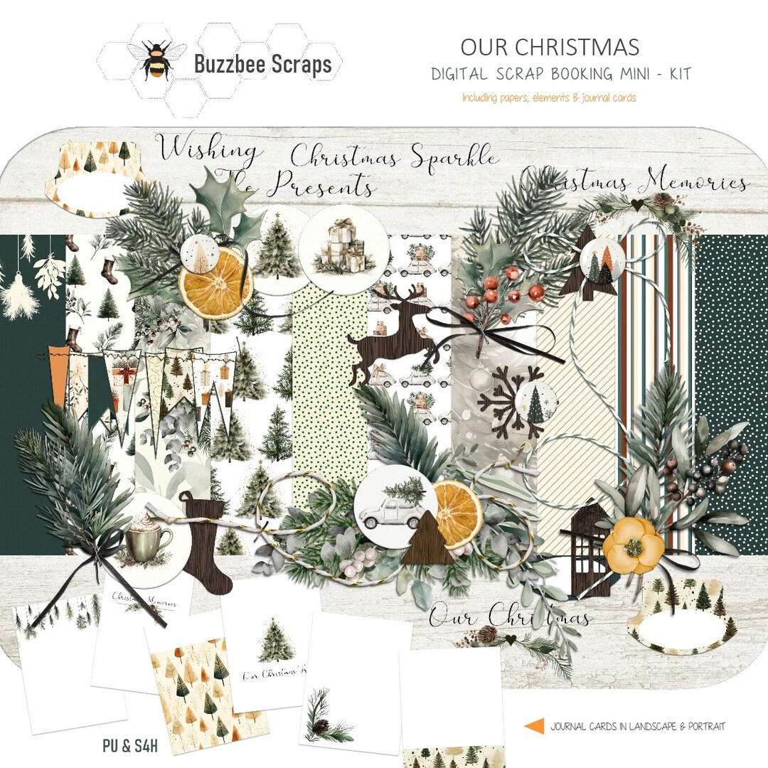 Digital Scrapbooking Mini Kit Our Christmas - Etsy UK