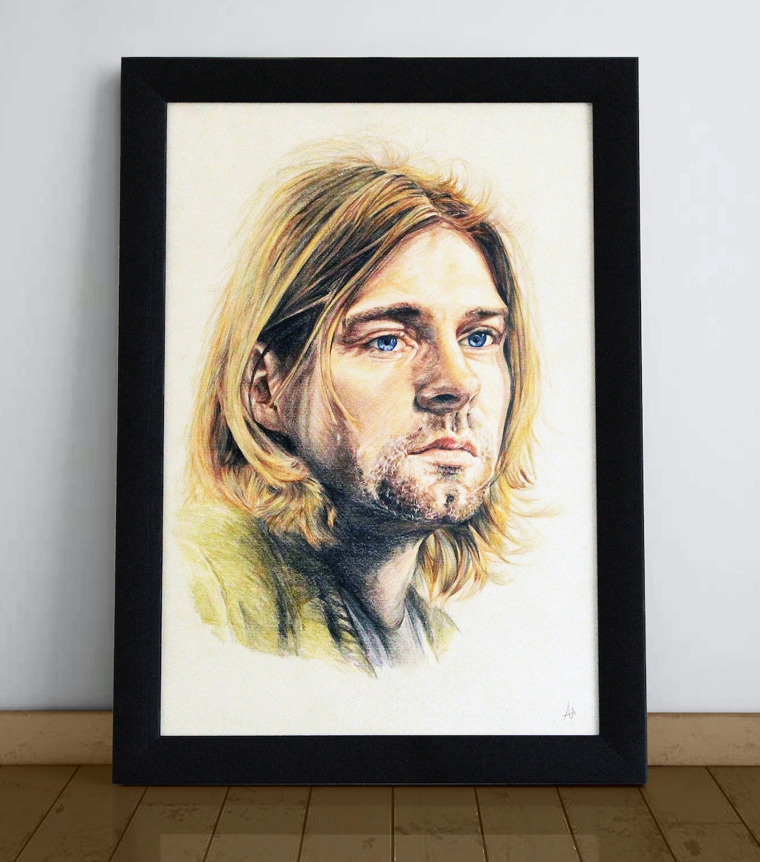 Kurt Cobain Portrait – Original Drawing in Pencil and Ink – Nirvana ...