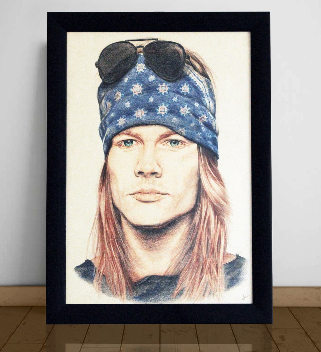 Axl Rose Original Portrait. Guns N' Roses. Hand-signed. - Etsy