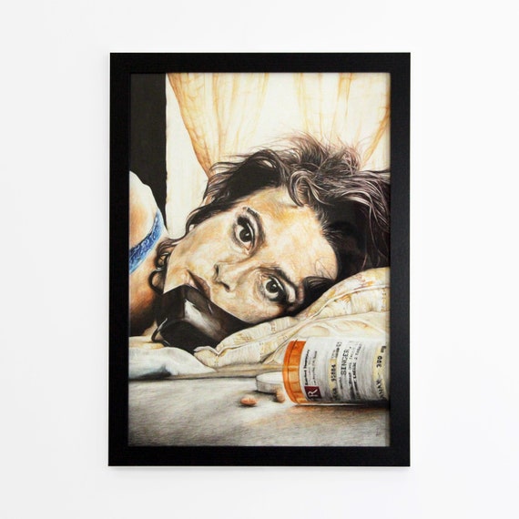 Marla Singer Helena Bonham Carter original Portrait. Fight | Etsy