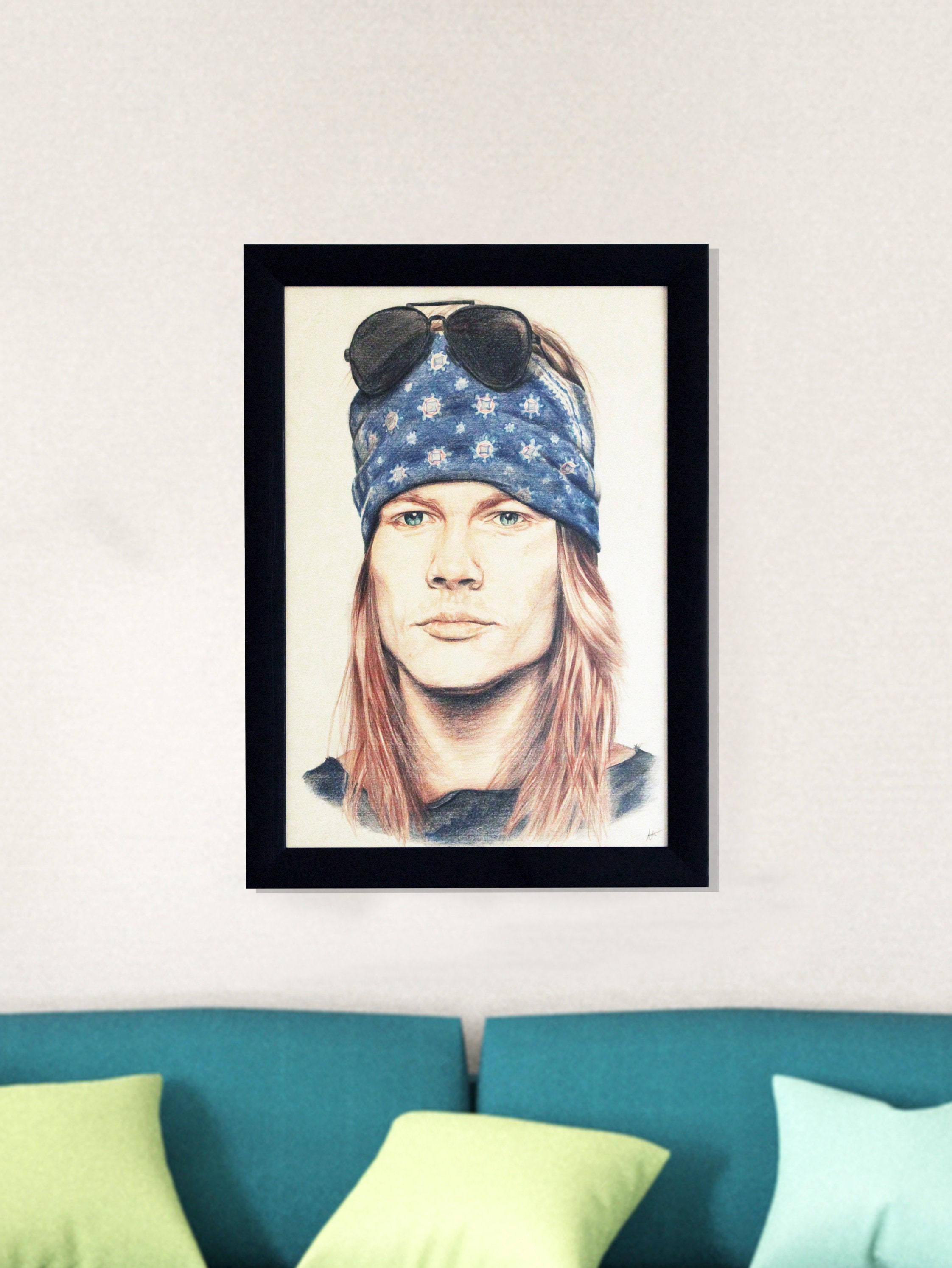 Axl Rose Original Portrait. Guns N' Roses. Hand-signed. - Etsy