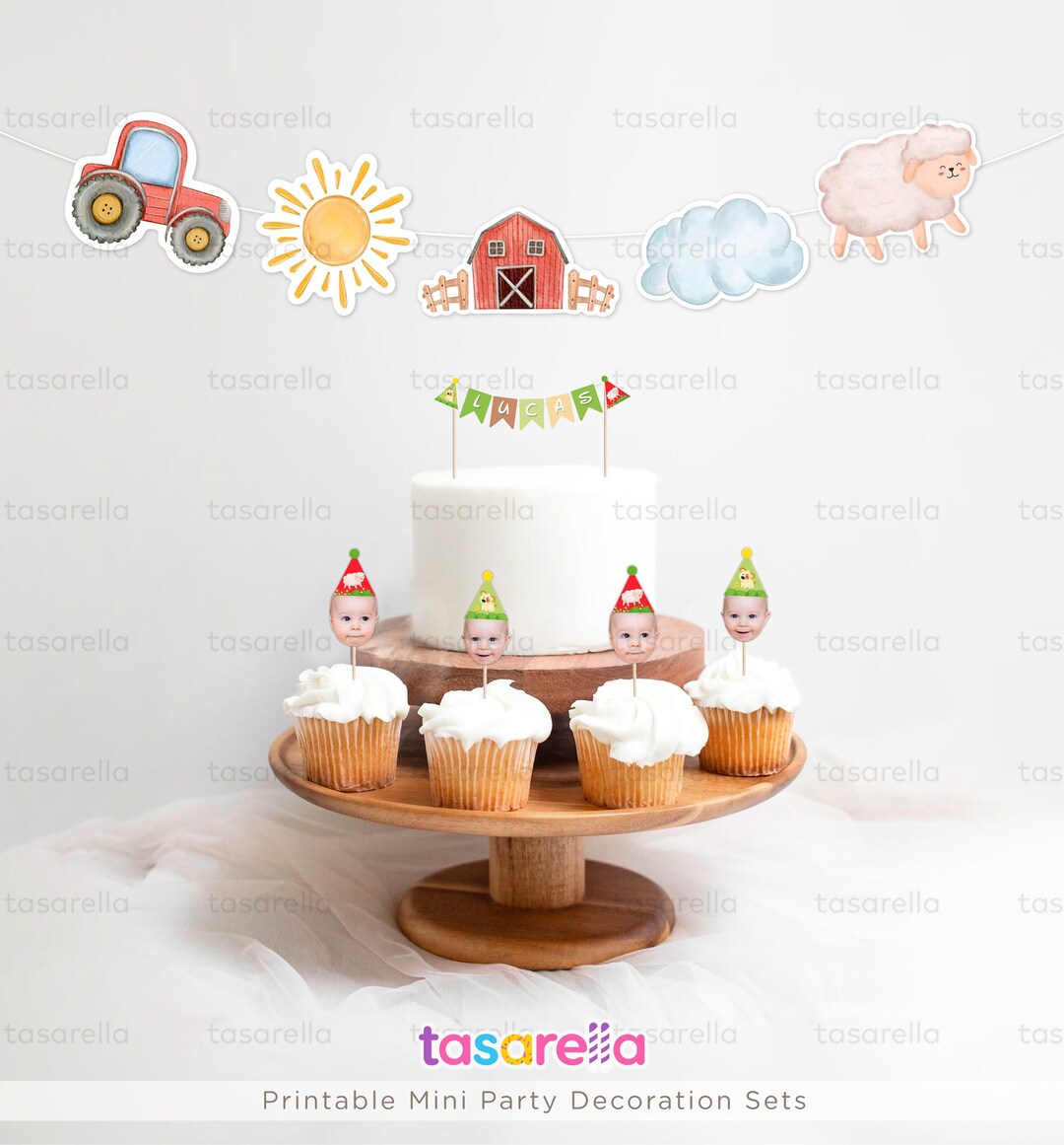 Cute Farm Animals Printable Mini Party Set Baby Shower - Etsy