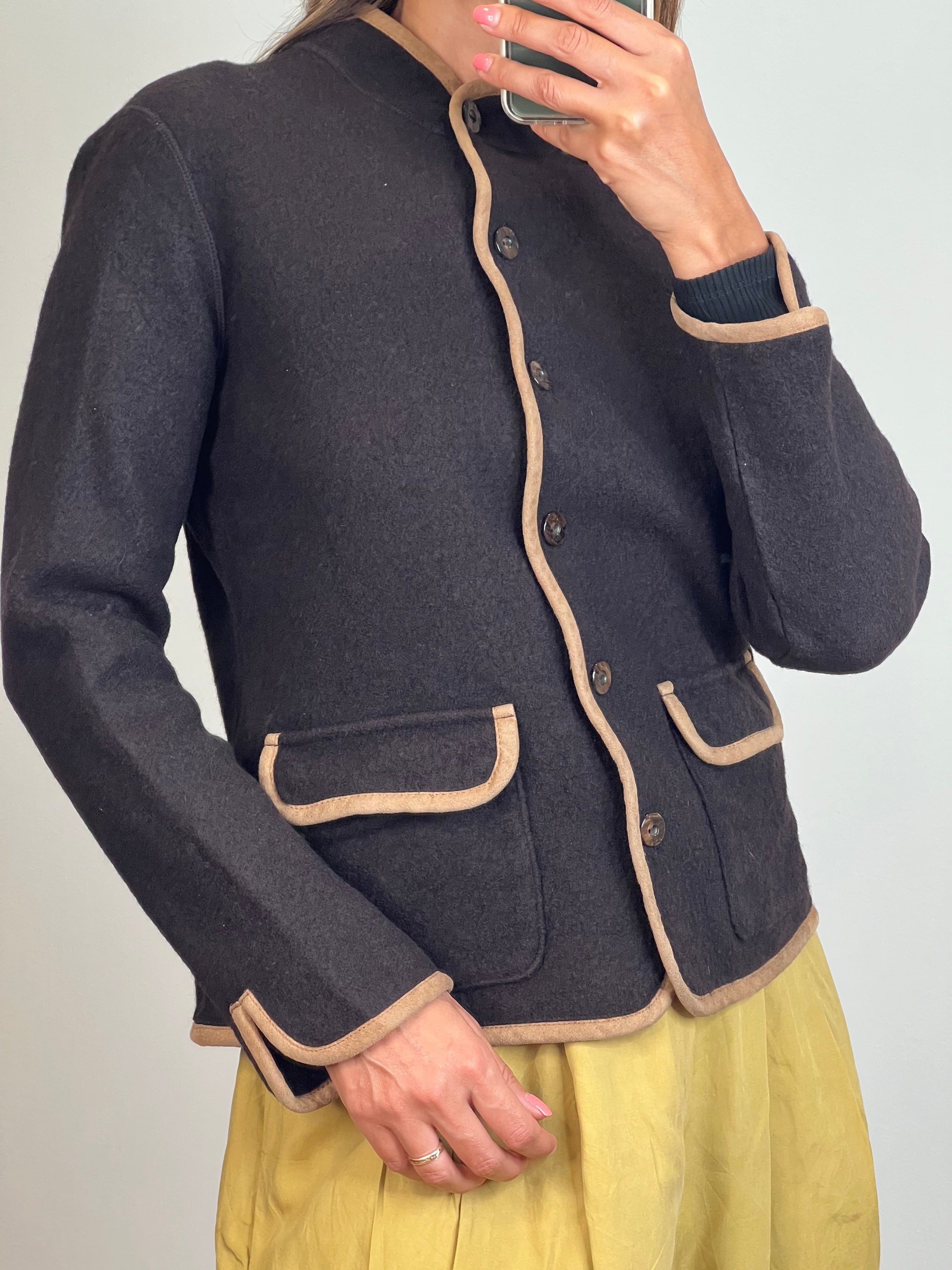 Vintage Wool Brown Jacket by Rena Rowan - Etsy