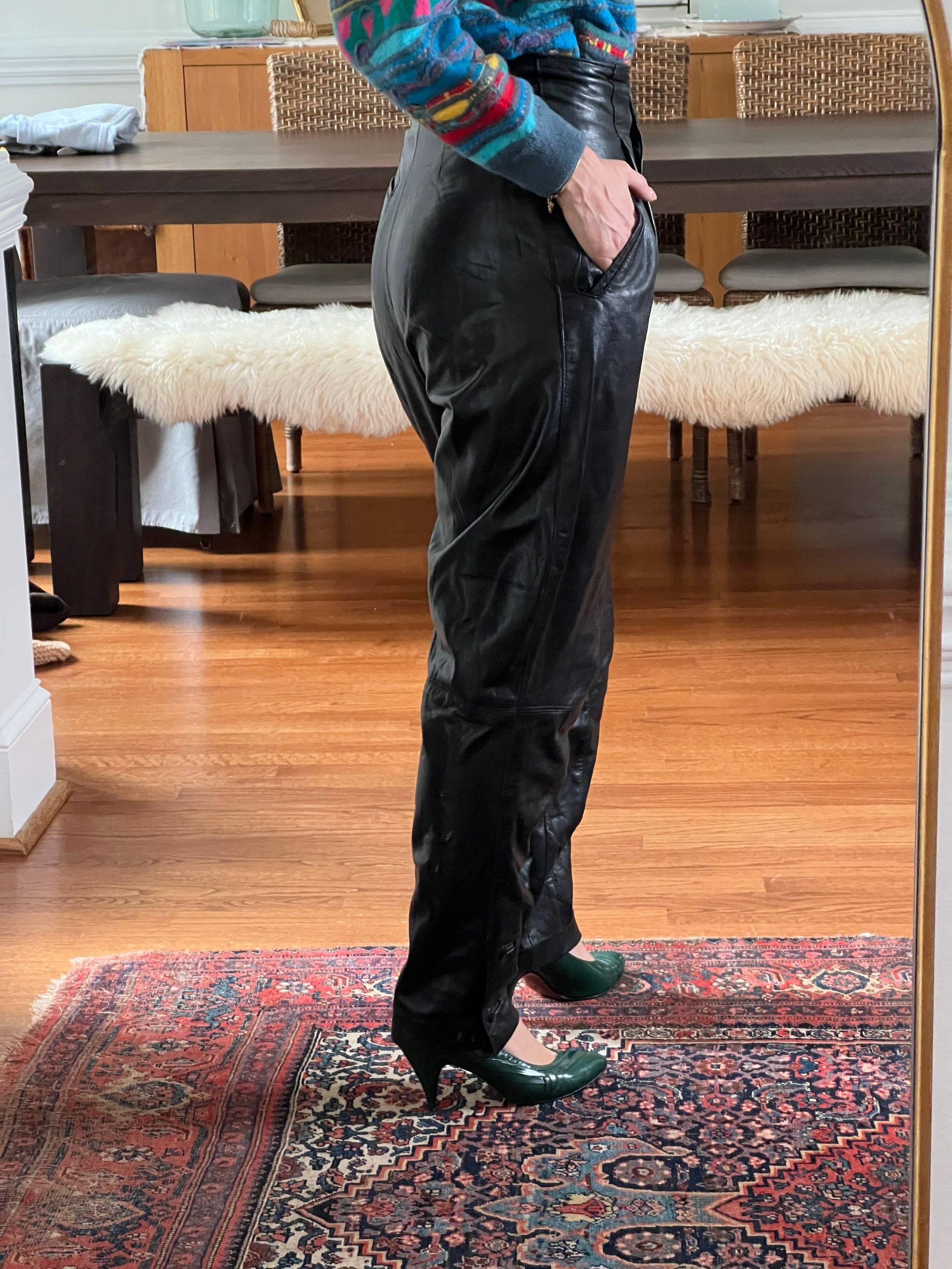 Vintage Leather Pants - Etsy