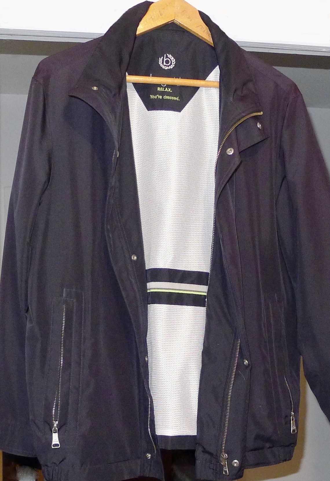 Bugatti Mens Navy Blue Classic Full Zip Exterior Jacket Sz - Etsy Canada